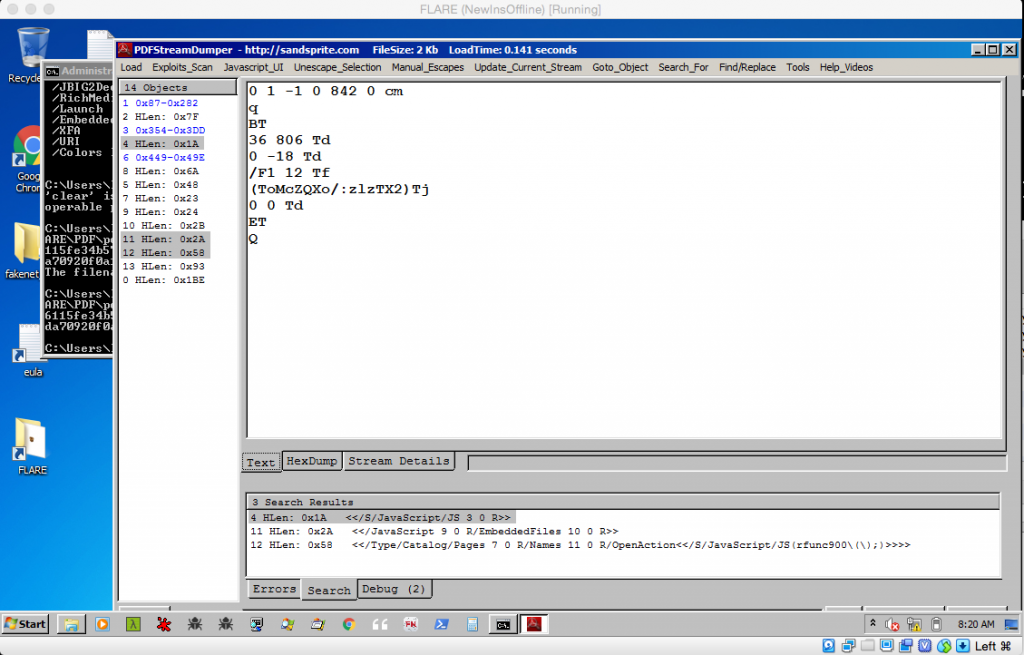 Malware Analysis from Virustotal: DeepLinks PDF Exploit – Pending ...